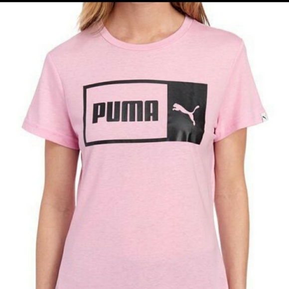 Puma | Tops | Logo Split Tee Puma | Poshmark